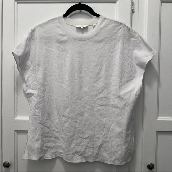 Vince | Tops | Vince White Linen Tee Shirt | Poshmark